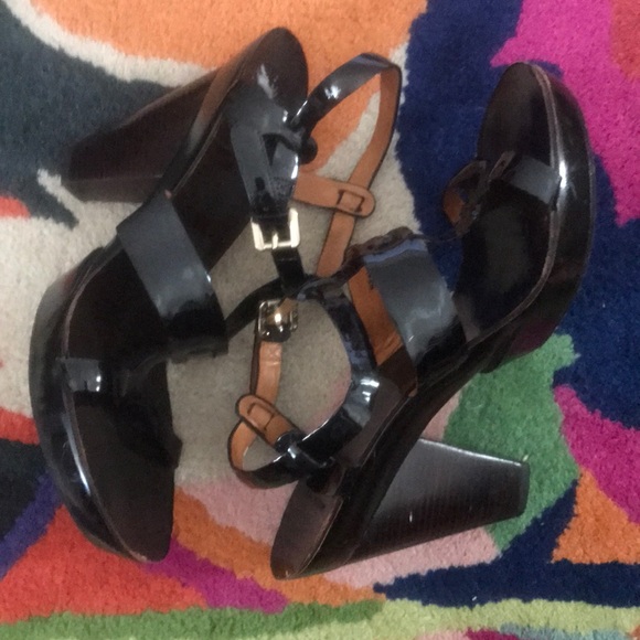 Givenchy | Shoes | Givenchy Black Patent Clog Heels 39 | Poshmark